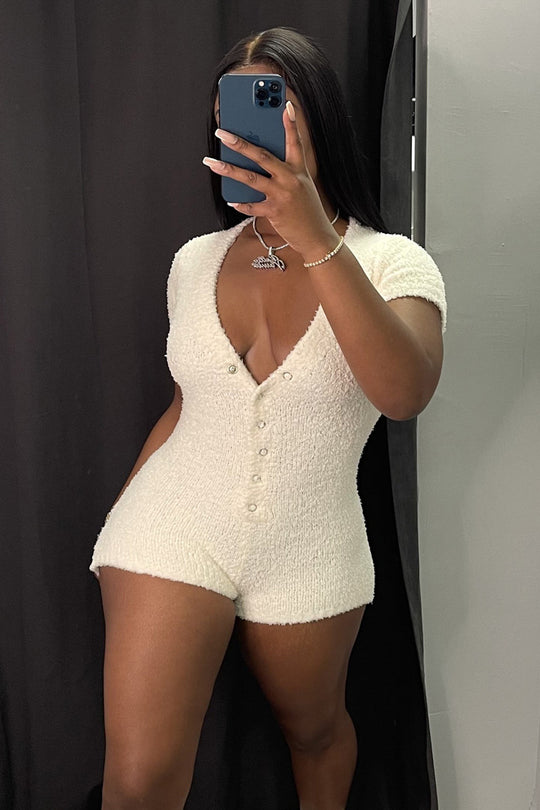 Plus Size Cuddle Romper, Plus Size Soft Lingerie Romper – 3wishes.com