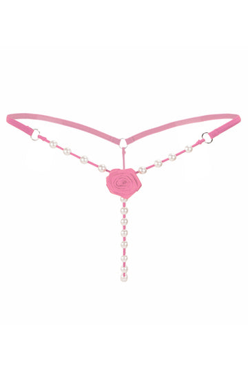 Rose Pearl Thong Lingerie, Thong with Pearls – 3wishes.com