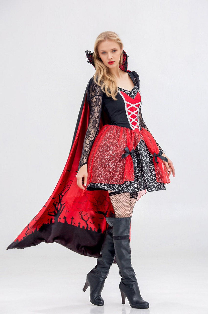 Sexy Vampire Costume, Deluxe Vampire Halloween Costume – 3wishes.com