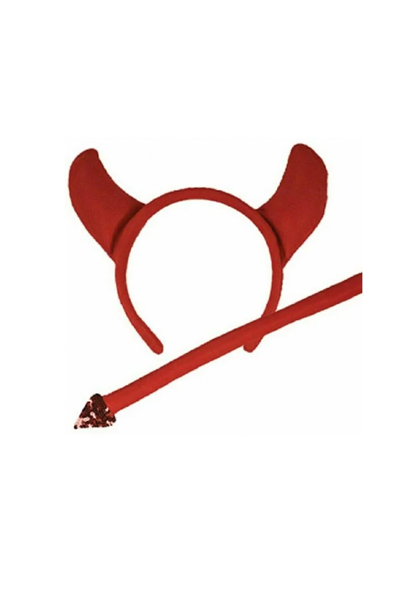 Devil Horns & Tail Devil Kit | Devil Headband