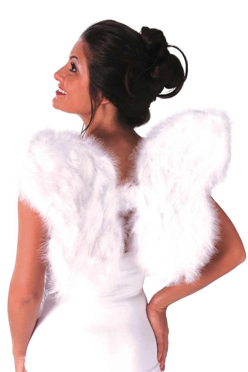 White Faux Feather Angel Wings – 3wishes.com
