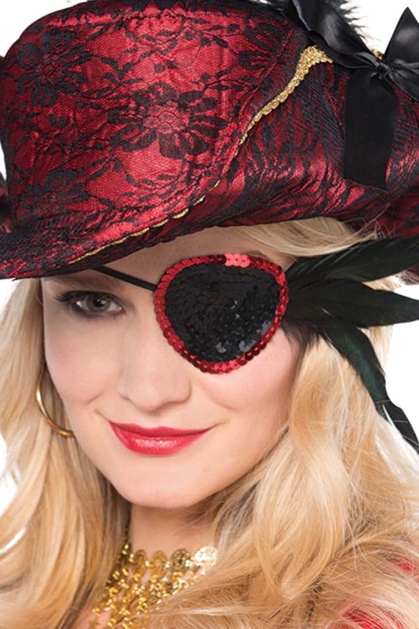 Sequin Pirate Eye Patch Costume Accessory – 3wishes.com
