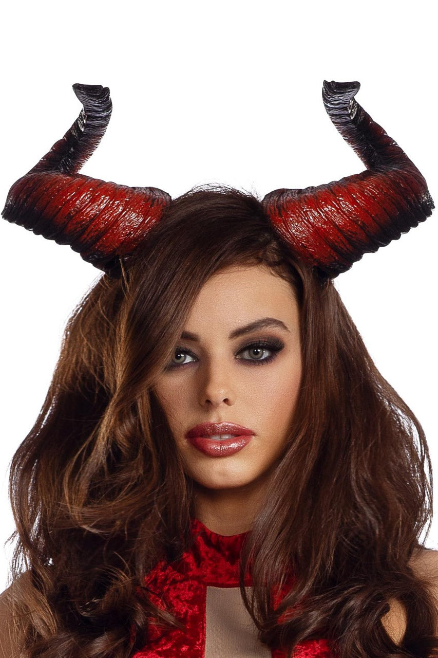 Curved Demon Horns, Costume Devil Horns – 3wishes.com