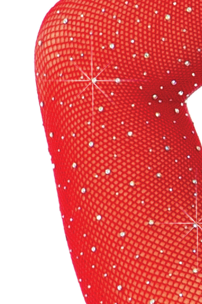 Rhinestone Fishnet Bodysuit, Rhinestone Lingerie Body Suit