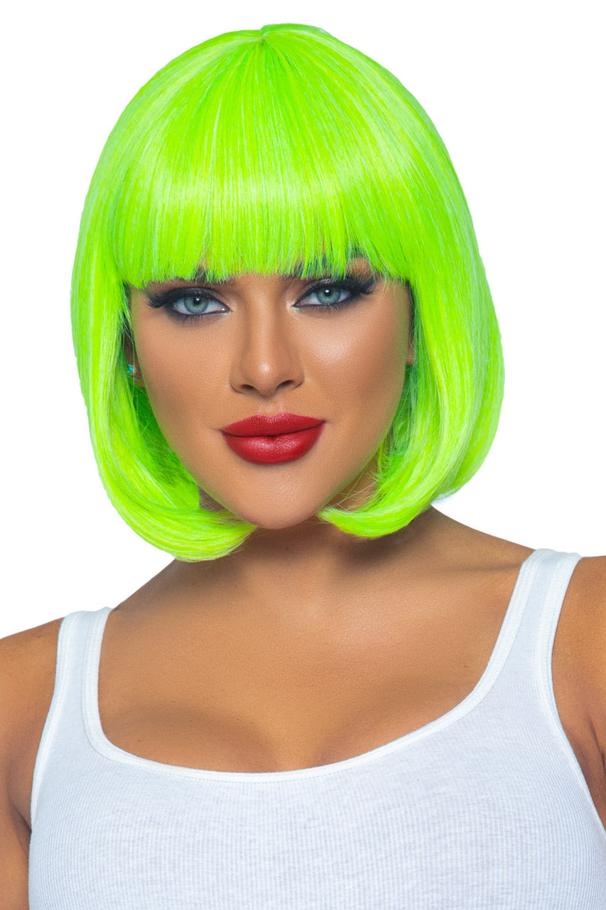 Neon Bobbed Wig, Neon Costume Wig – 3wishes.com