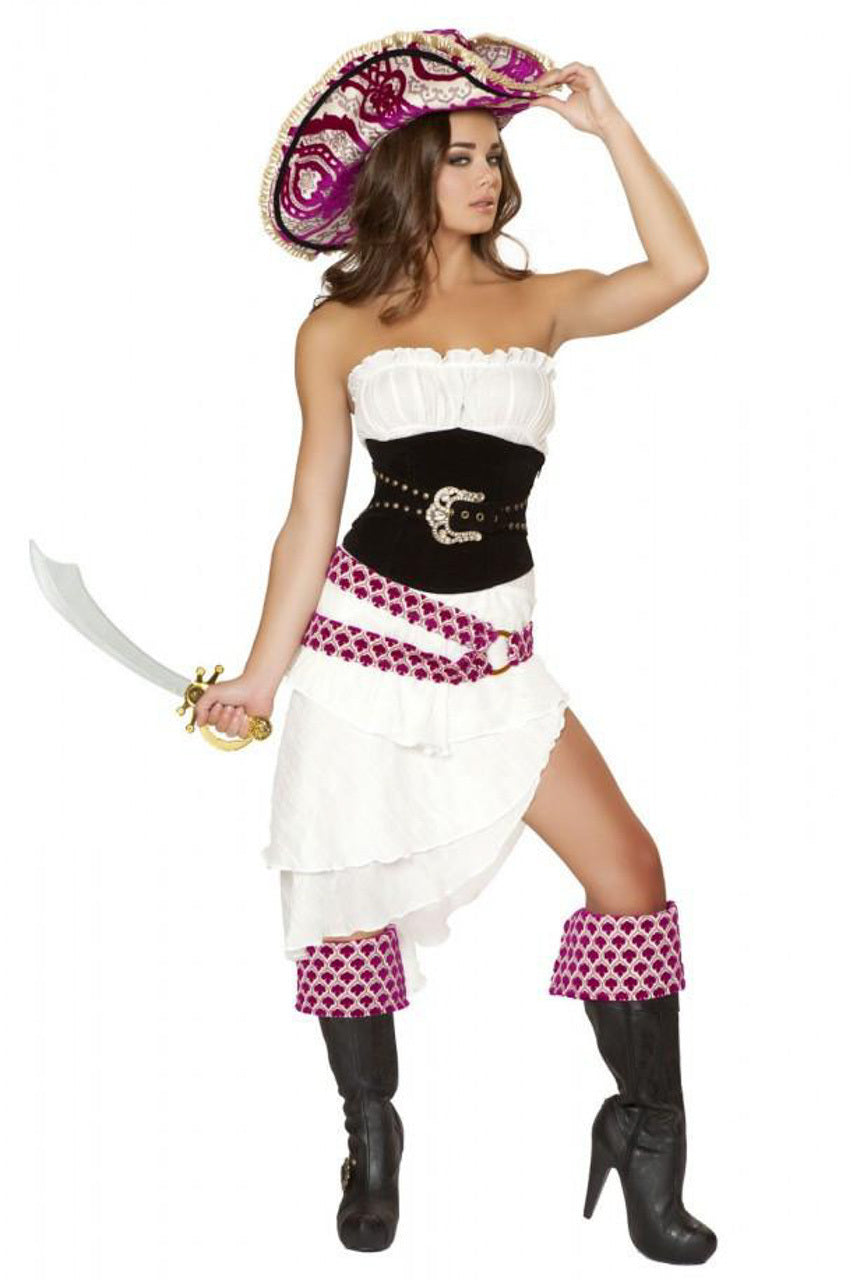 Precious Pirate Costume, Purple Pirate Costume, Deluxe Pirate Halloween ...