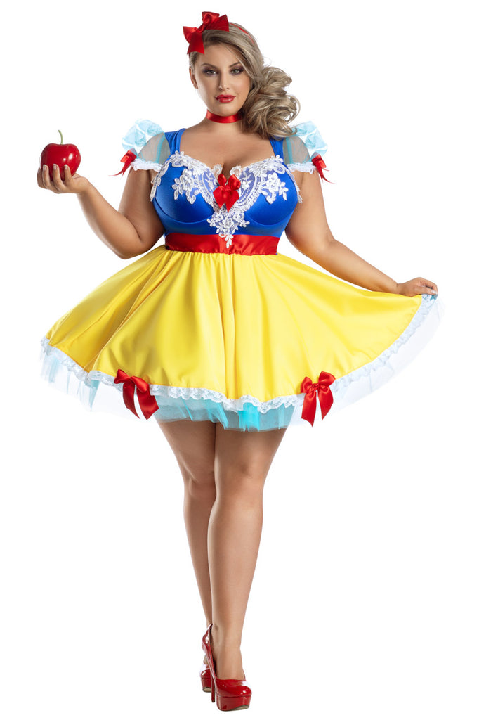 Plus Size Class Distraction Costume, Plus Size Blue School Uniform Costume